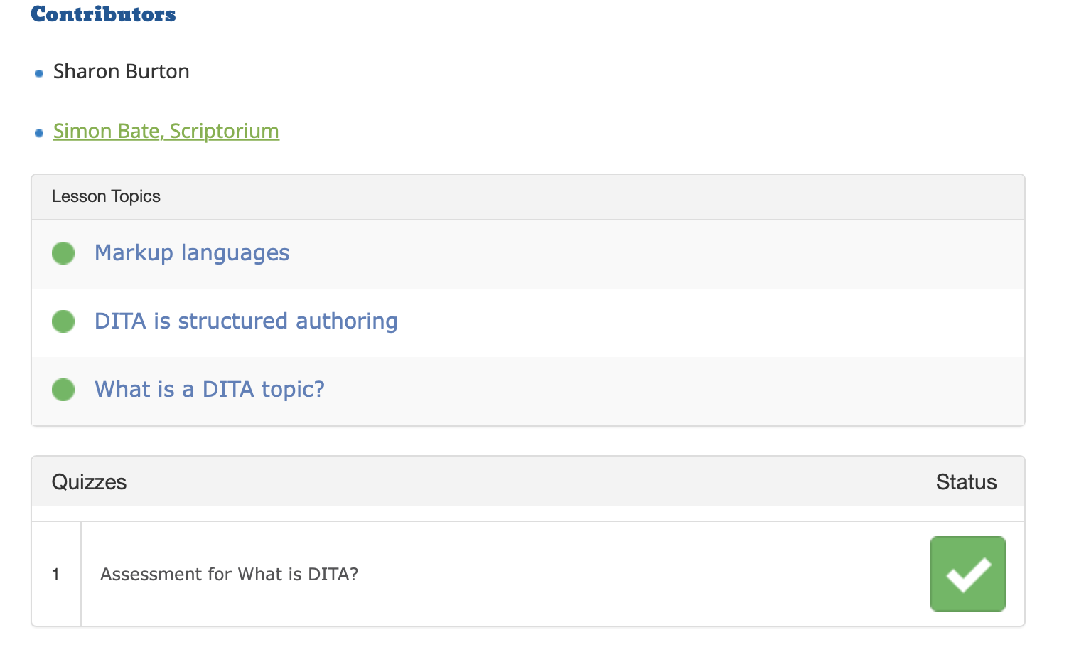LearningDITA updates - Scriptorium
