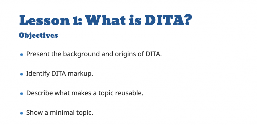 LearningDITA updates - Scriptorium